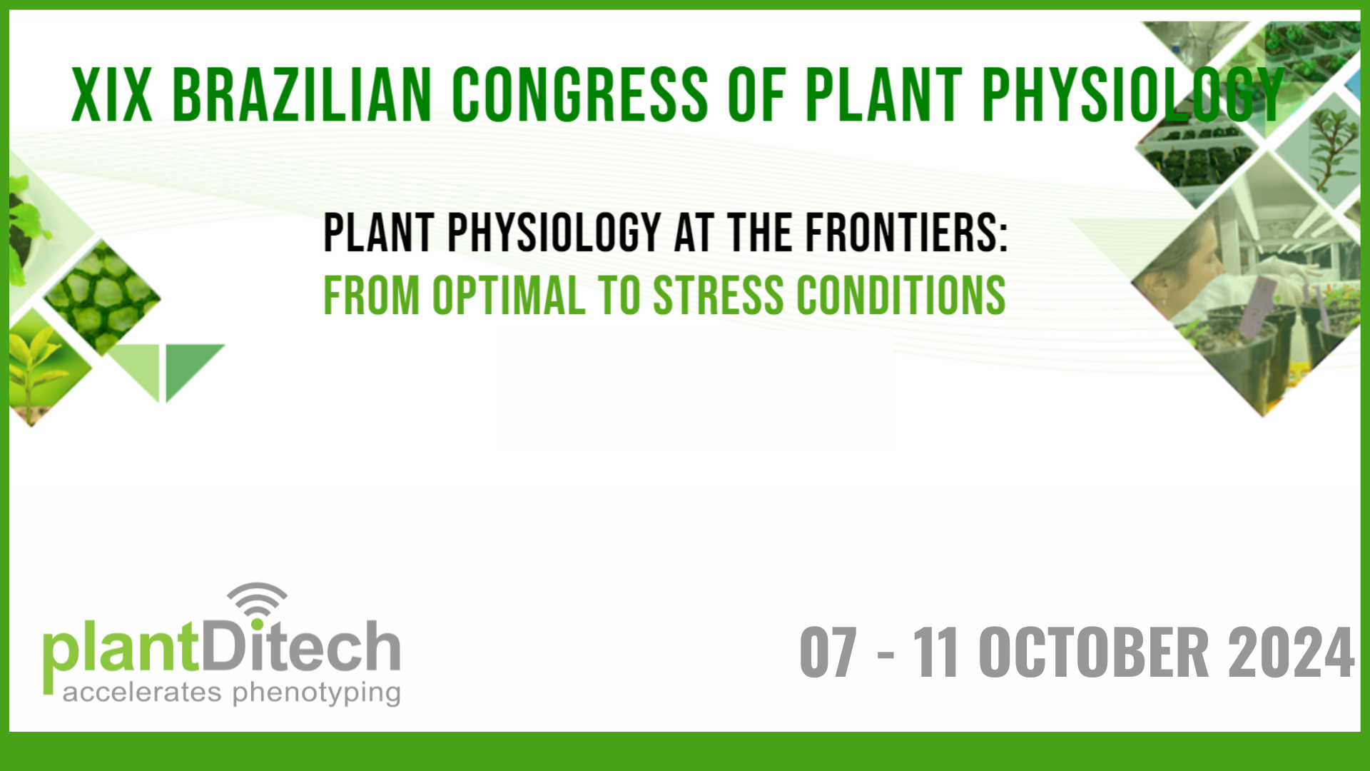 XIX Brazilian Congress of Plant Physiology - Plant-Ditech